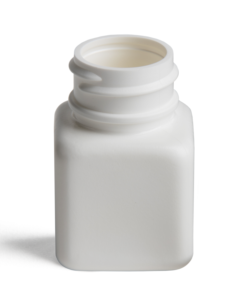 PharmaSure™ 30 cc Wide-Mouth Pharmaceutical Square - Drug Plastics & Glass