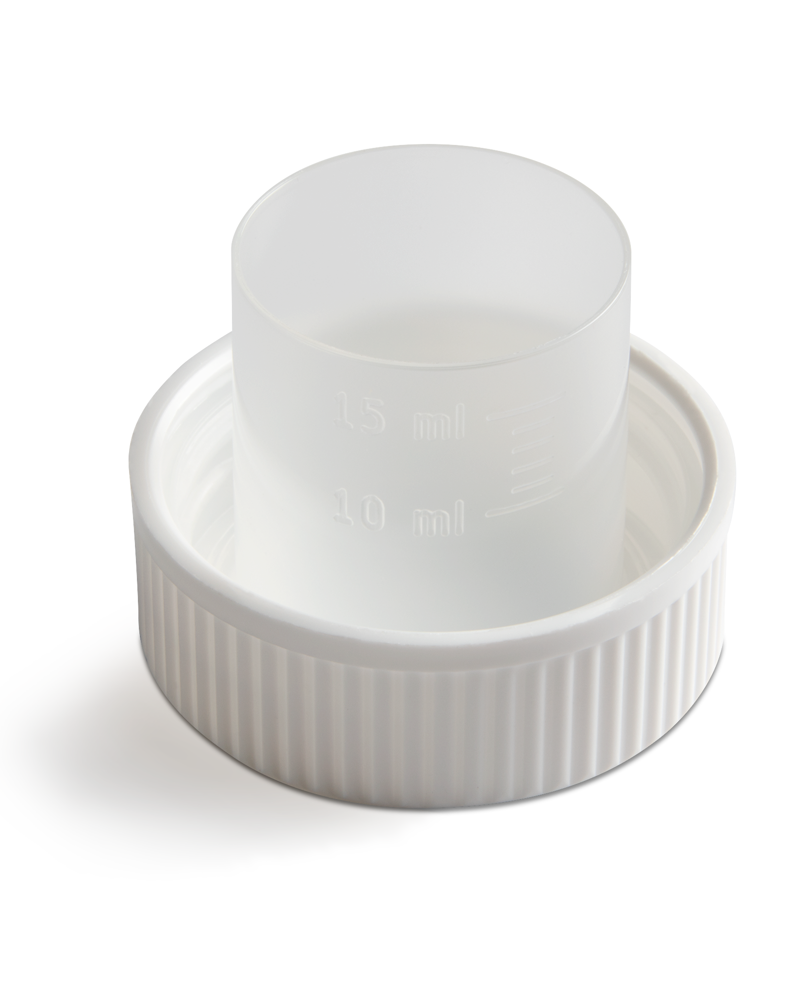 PharmaSure™ 38 mm SecuRx® 15ml Dosage Cap™ with Ribbed Side Text Top ...
