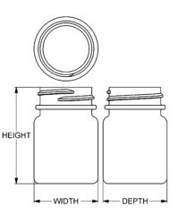 PharmaSure™ 30 cc Contemporary Series Wide-Mouth Pharmaceutical Round ...