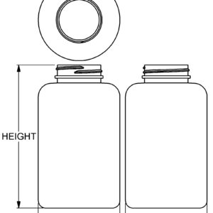 PharmaSure™ 500 cc Classic Series Wide-Mouth Pharmaceutical Round ...