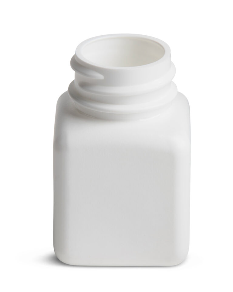 PharmaSure™ 45 cc Wide-Mouth Pharmaceutical Square - Drug Plastics & Glass